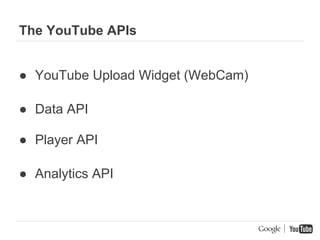 You tube api overview | PPT