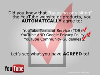 YouTube – A Summary of the TOS | PPTX