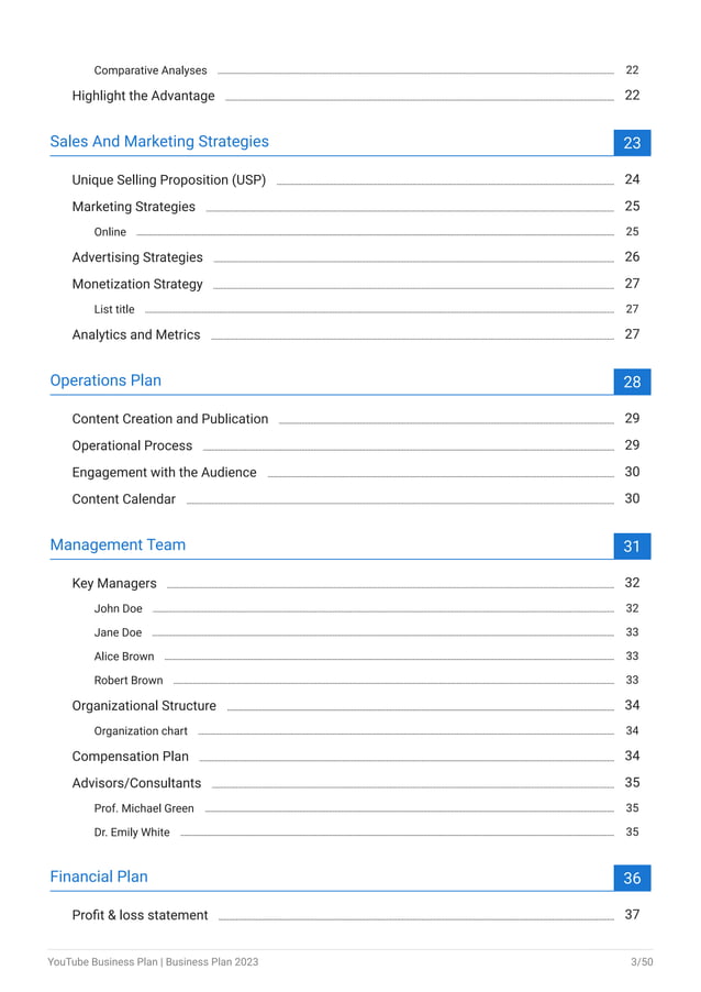 YouTube Business Plan Example | Upmetrics | PDF