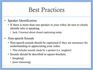 Adding Closed Captions to YouTube Videos | PDF | Video Software ...