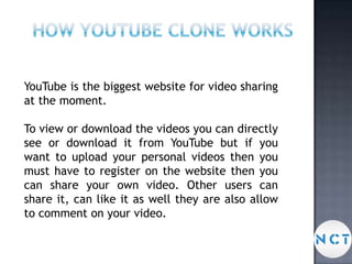 YouTube Clone Script | PPT