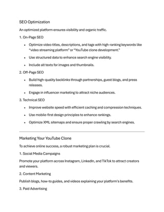 Make A Youtube Clone By Miracuves Solutions | PDF