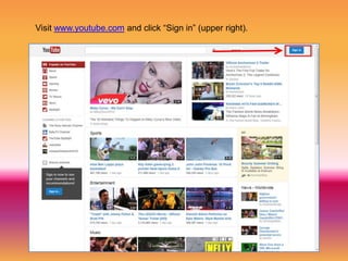 YouTube - create your account | PPTX