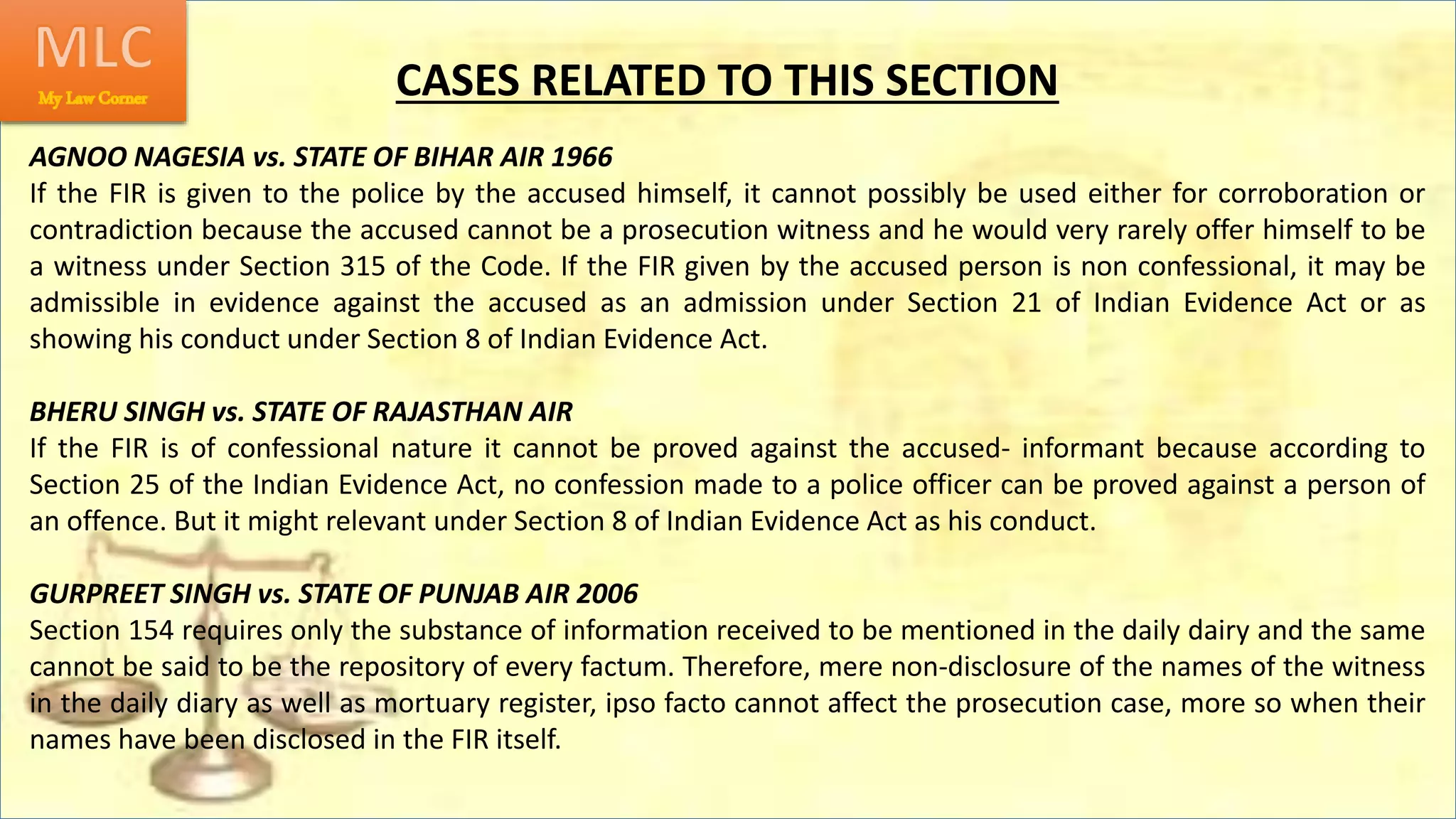 CrPC Section 154 | PPTX | Law