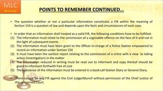 CrPC Section 154 | PPTX | Law