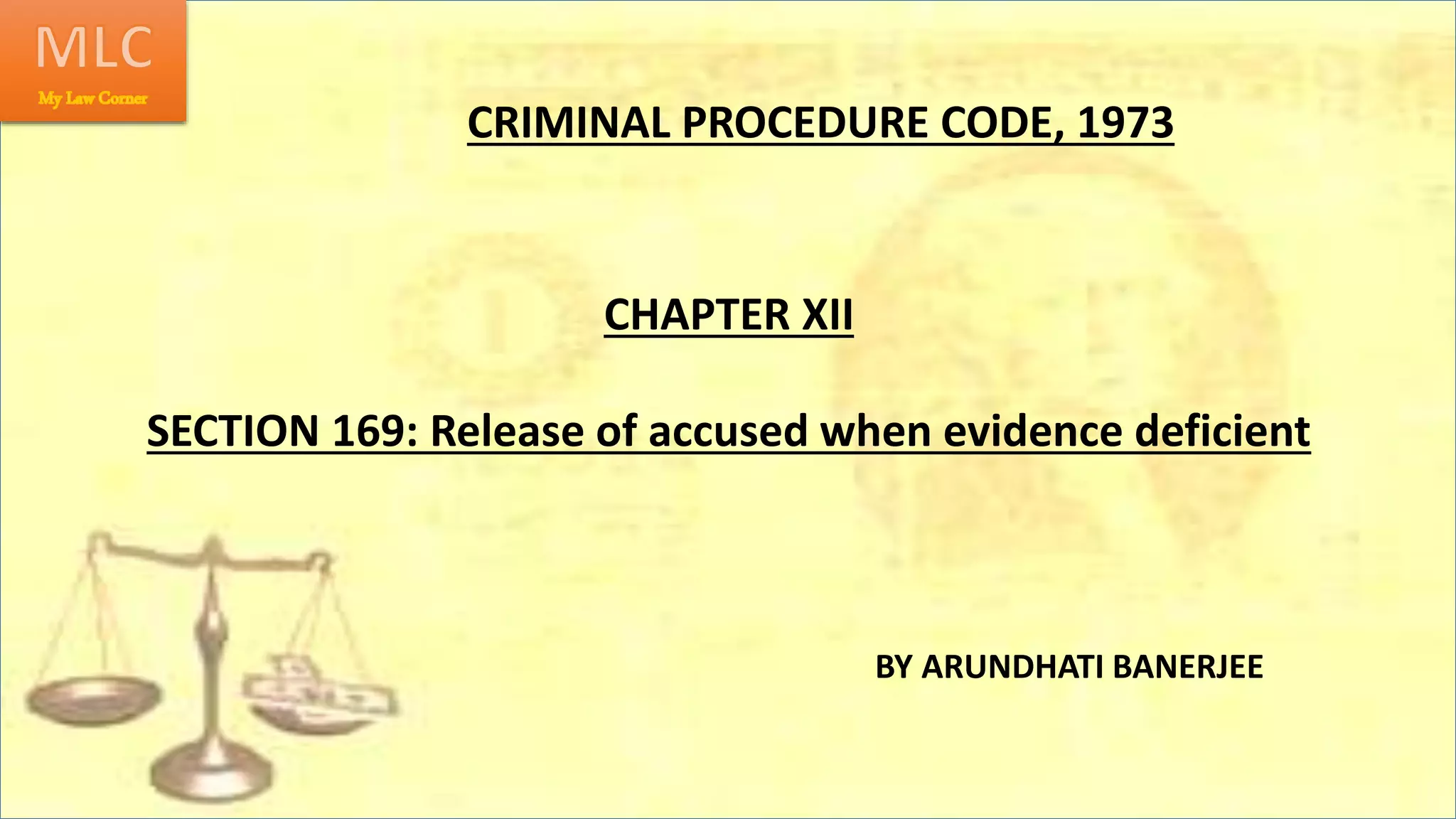 Crpc sec 169 | PPTX