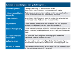 Globalisation - Gains, Drivers and Enablers | PPTX