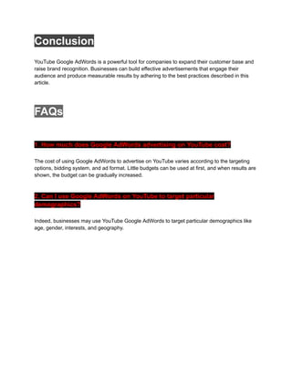 YouTube Google Ads | PDF