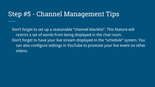 Live Streaming Checklist | PPT