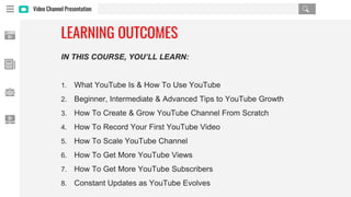 You tube Marketing Course Overview | PPT