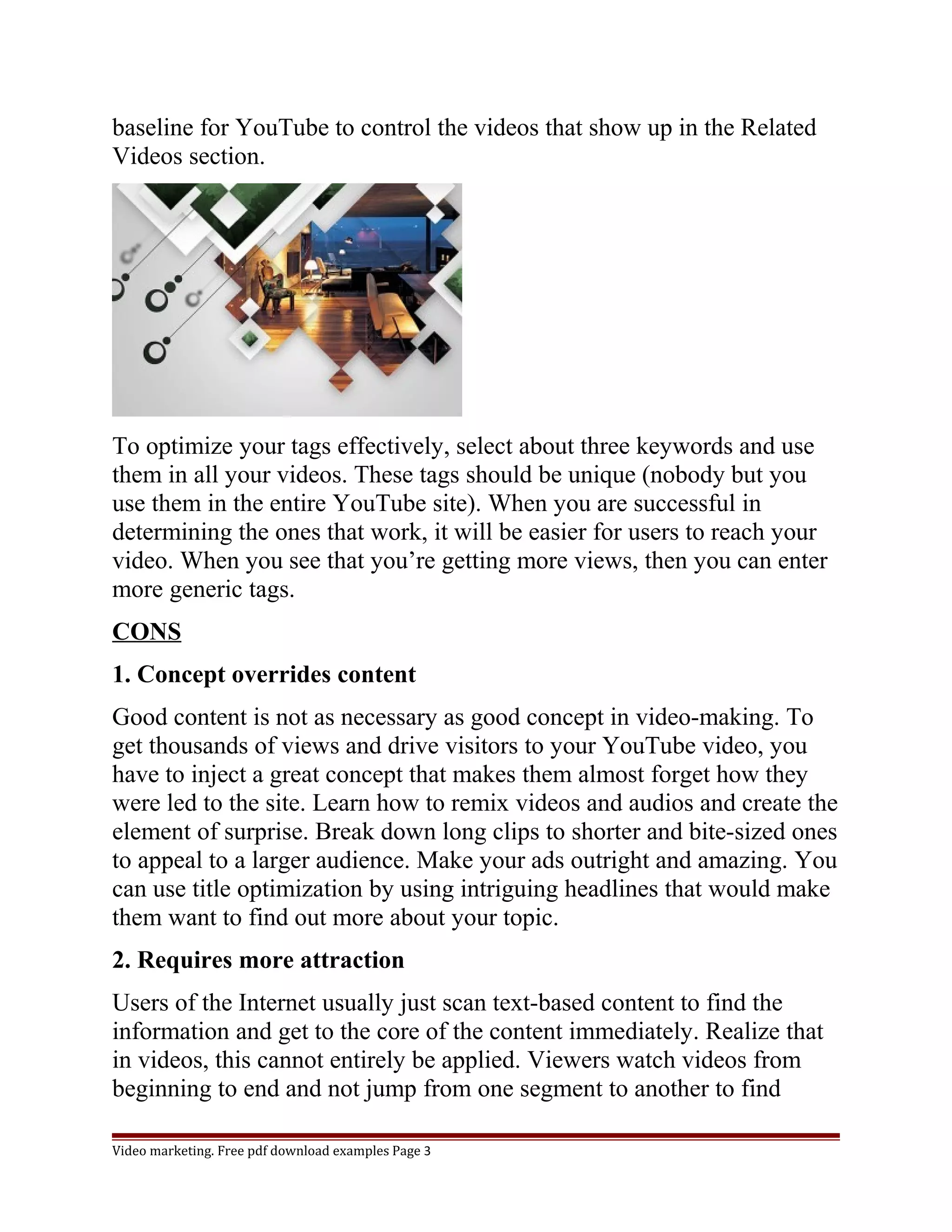 Youtube marketing disadvantages | DOC