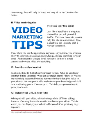 Youtube marketing disadvantages | DOC