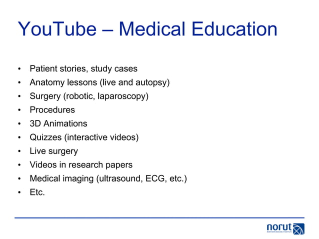 YouTube – Medical Education