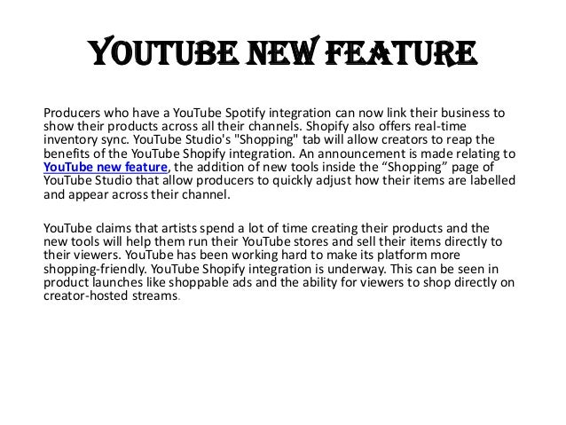 Youtube new feature | PDF