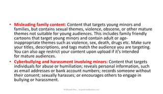 YouTube Policies and Monetization Guidelines | Community Guidelines ...