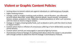 YouTube Policies and Monetization Guidelines | Community Guidelines | | PPT