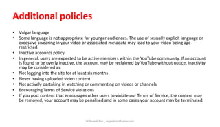 YouTube Policies and Monetization Guidelines | Community Guidelines | | PPT