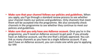 YouTube Policies and Monetization Guidelines | Community Guidelines | | PPT