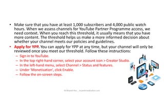 YouTube Policies and Monetization Guidelines | Community Guidelines | | PPT