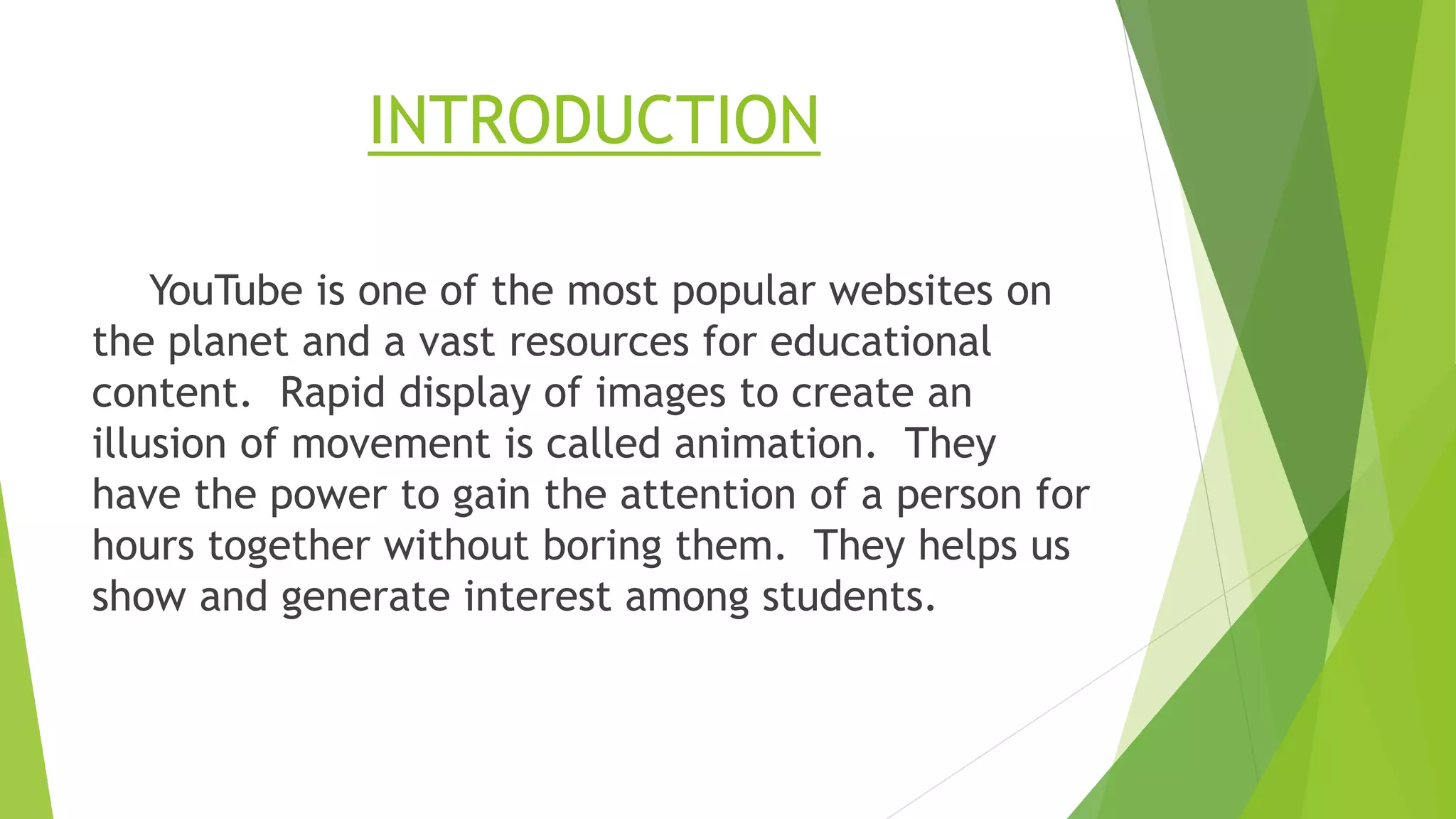 You tube resources & animation | PPTX
