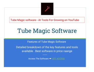 Tube Magic Software | Youtube Software | Best AI Tool For Growing ...