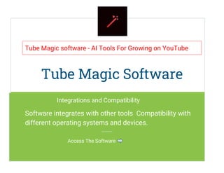 Tube Magic Software | Youtube Software | Best AI Tool For Growing ...