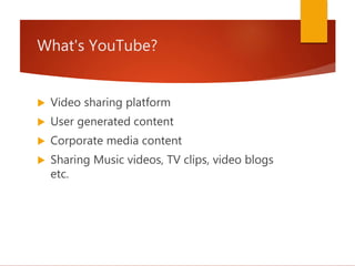 Youtube as an effective marketing tool | PPTX