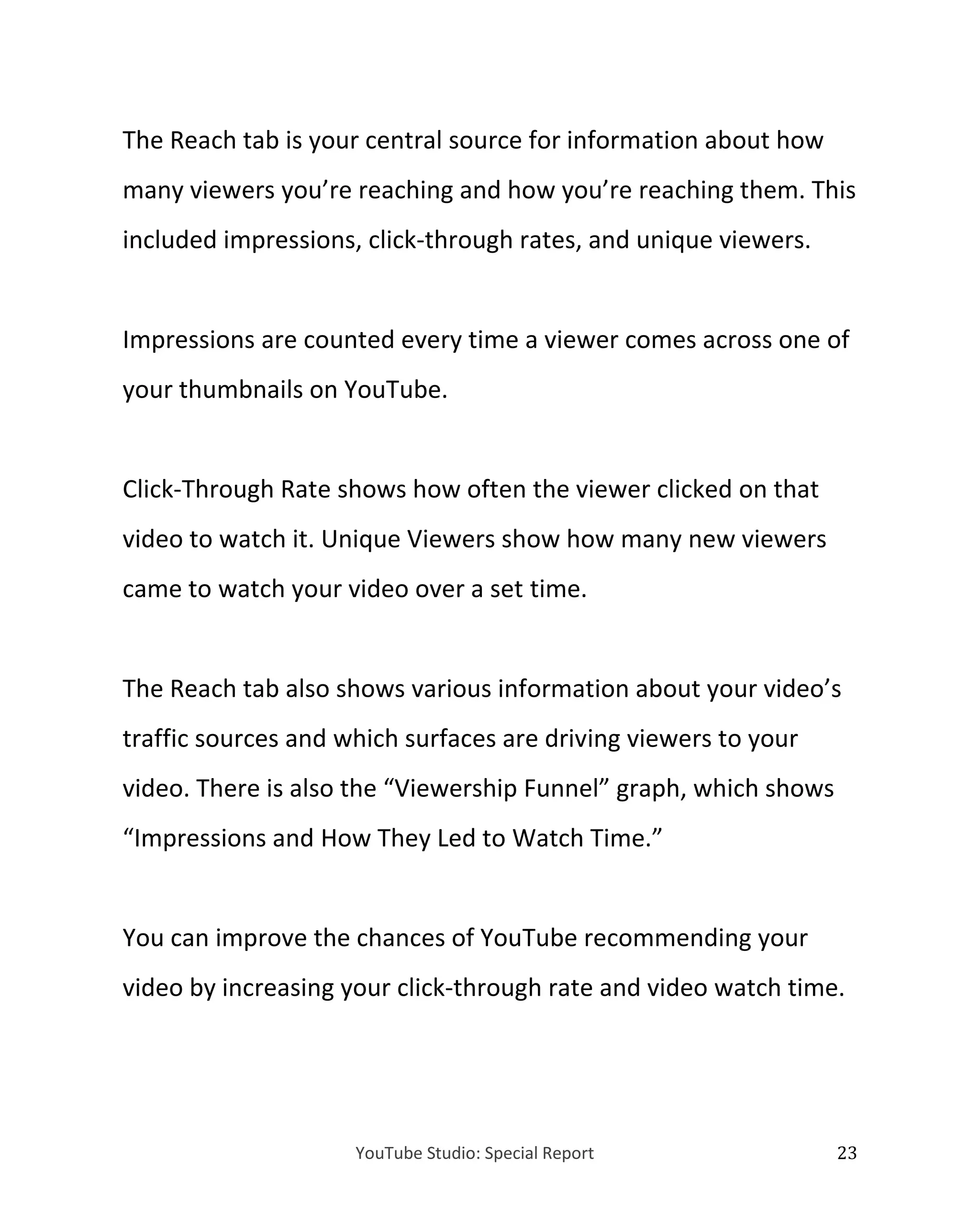 Youtube studio complete study | PDF