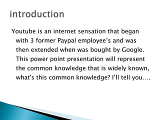 Youtube tutorial video | PPT | Internet for Beginners | Internet