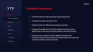 Youtube Trending Prediction | PPTX