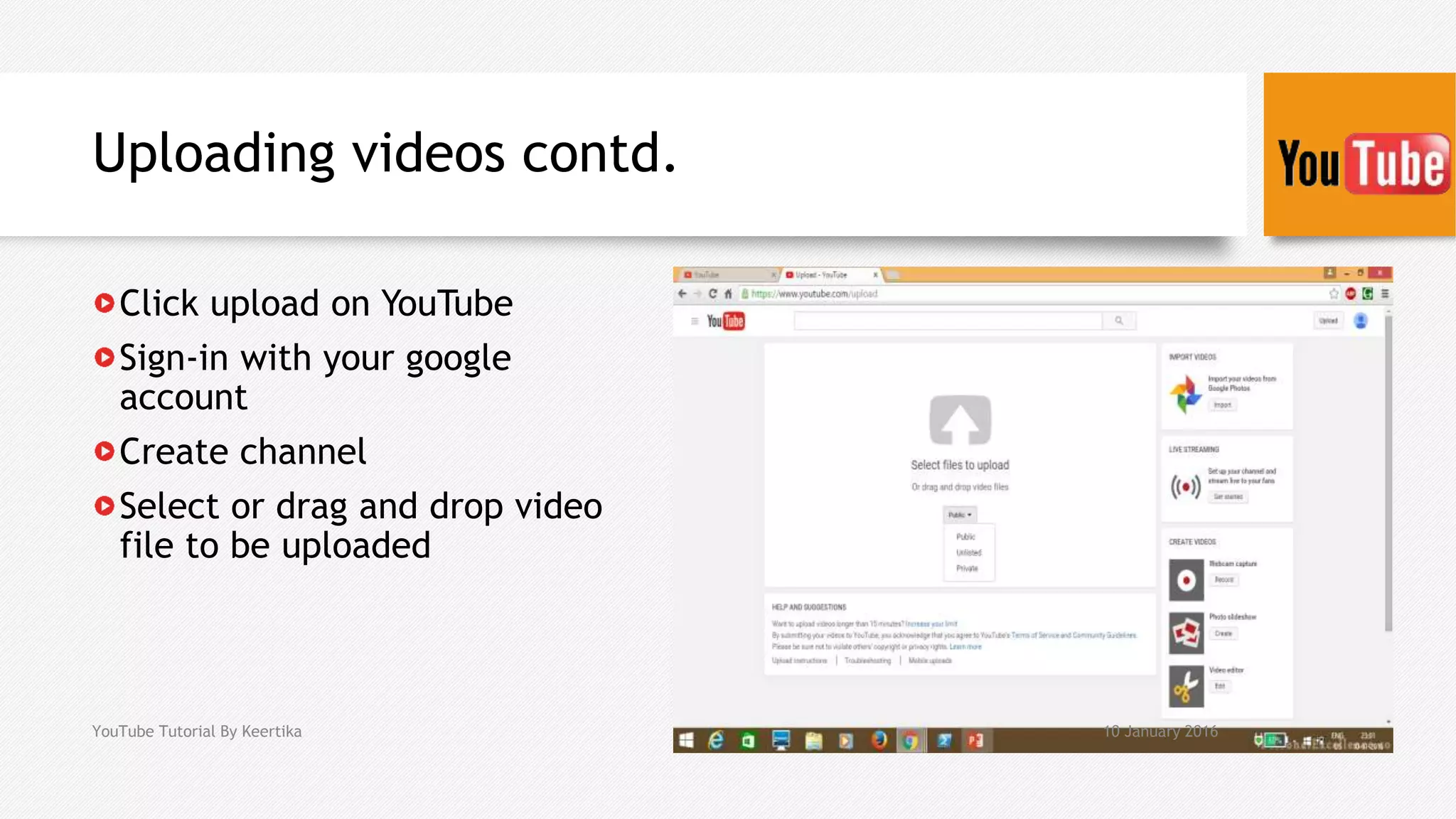 Youtube tutorial | PPT