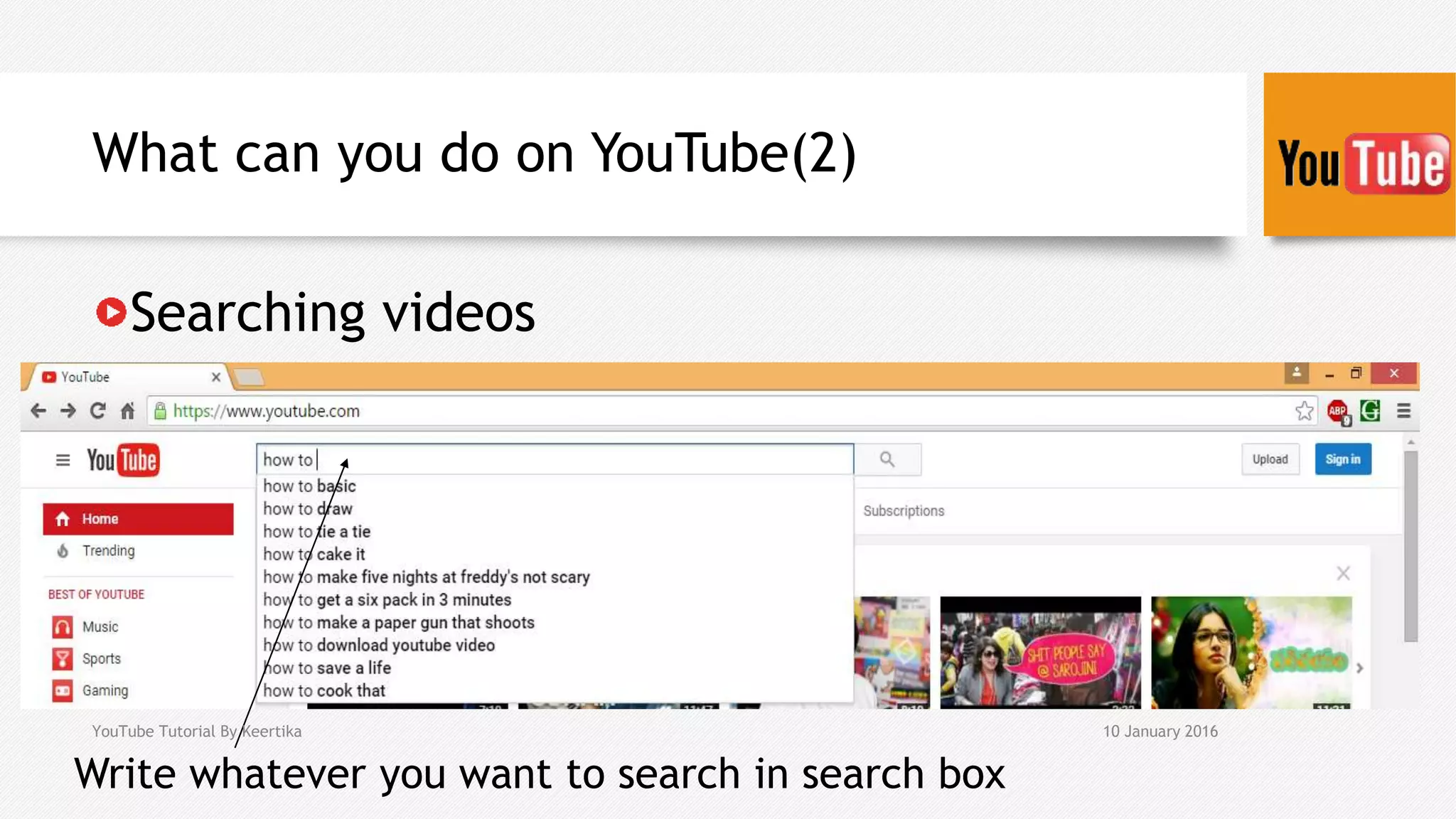 Youtube tutorial | PPT