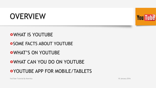Youtube tutorial | PPT