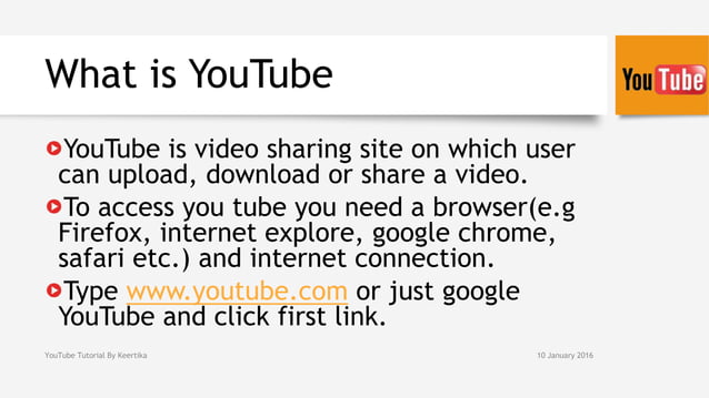 Youtube tutorial | PPT