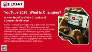 YouTube in 2026: The New Era of AI, Commerce & Content | PDF