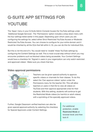 Best Practices for Configuring YouTube Restricted Mode | PDF
