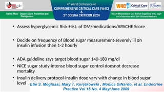 hyperglycemia management in critically ill patients | PPTX