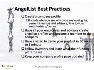 You've Made It - Pitching to TechCrunch & Using AngelList | PPT