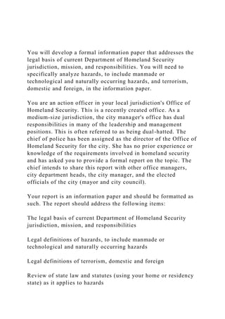 You will develop a formal information paper that addresses the l.docx