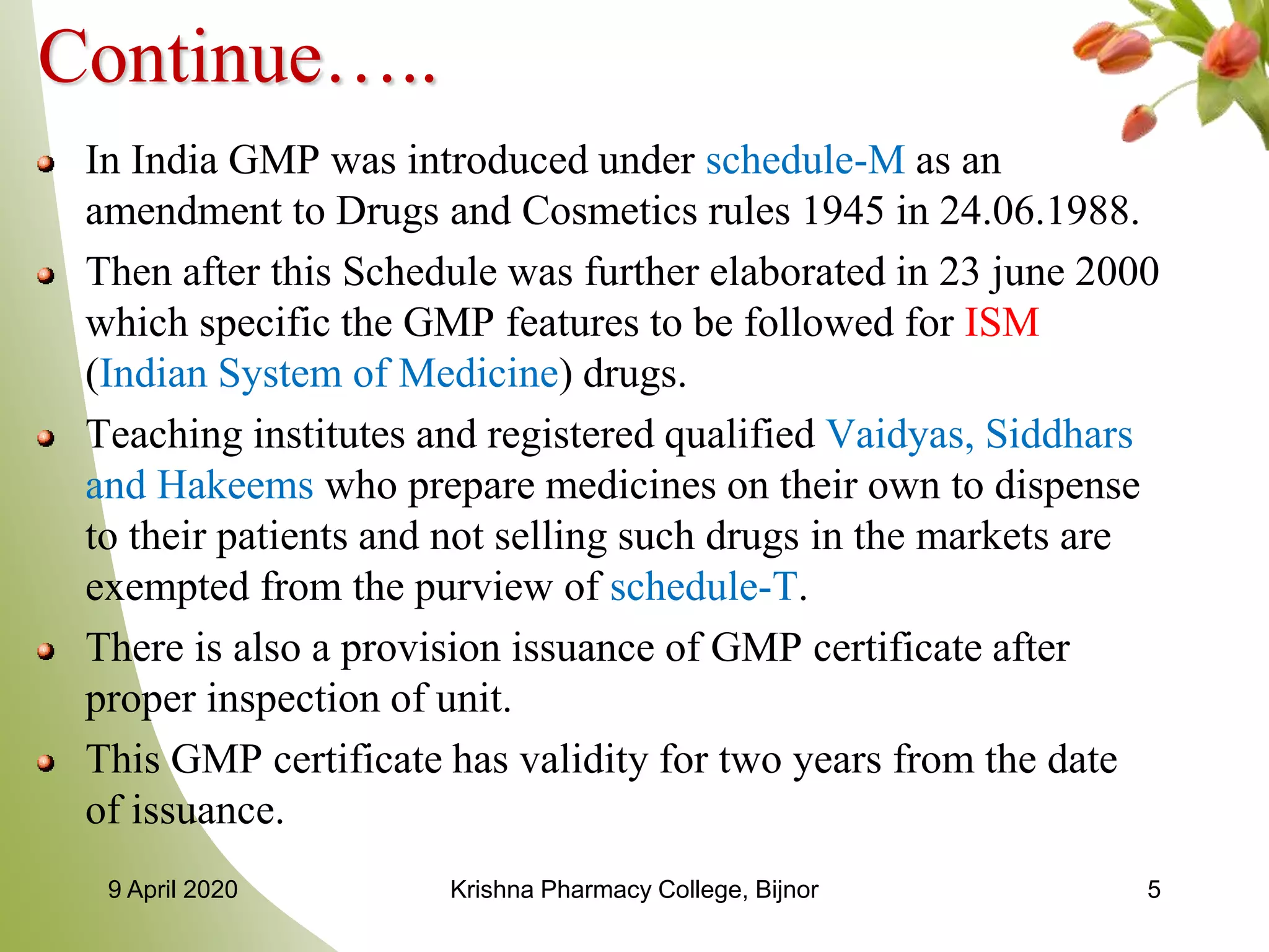 Schedule t -gmp_(unit-5) | PPT
