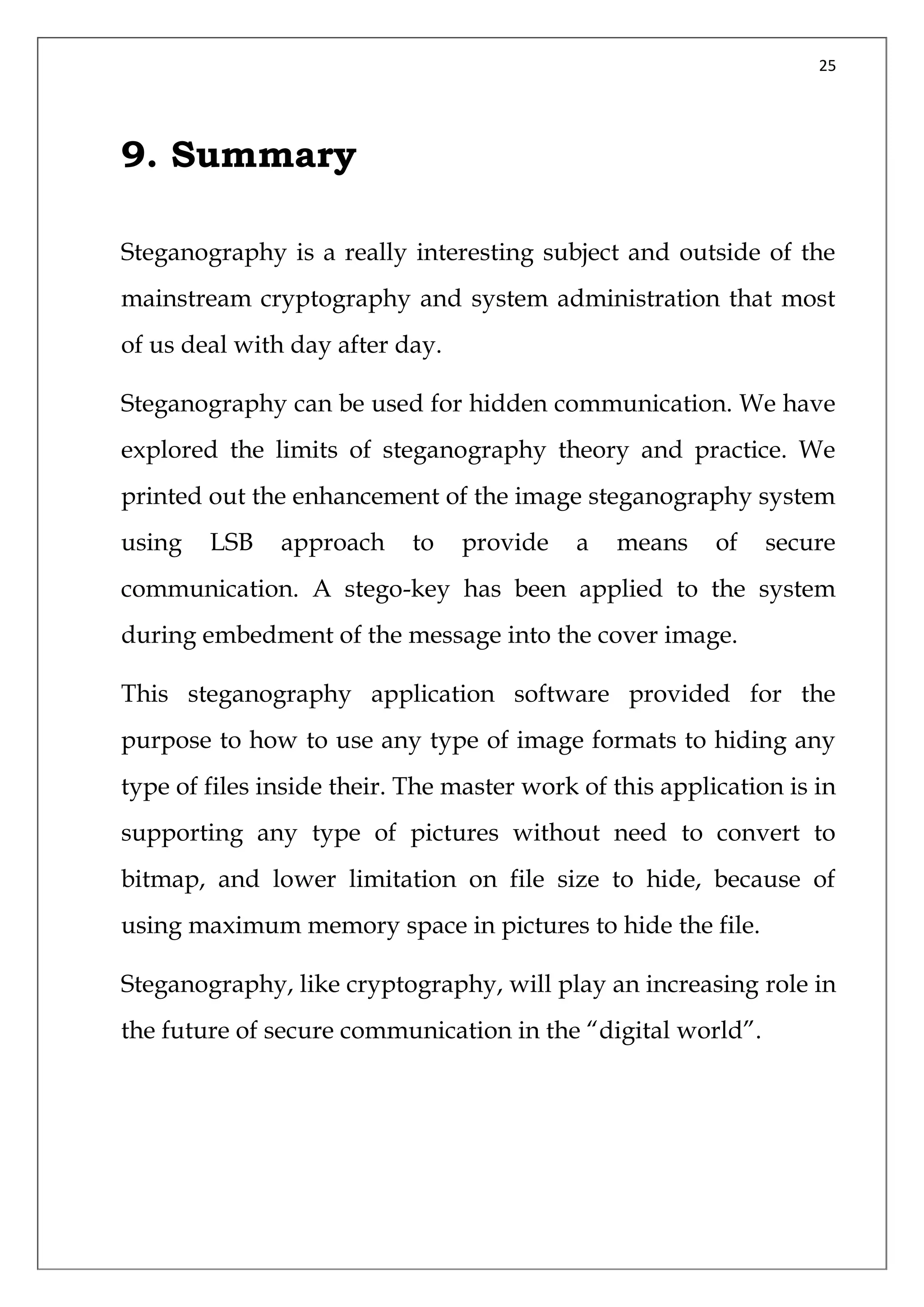 IMAGE STEGANOGRAPHY JAVA PROJECT SYNOPSIS | PDF