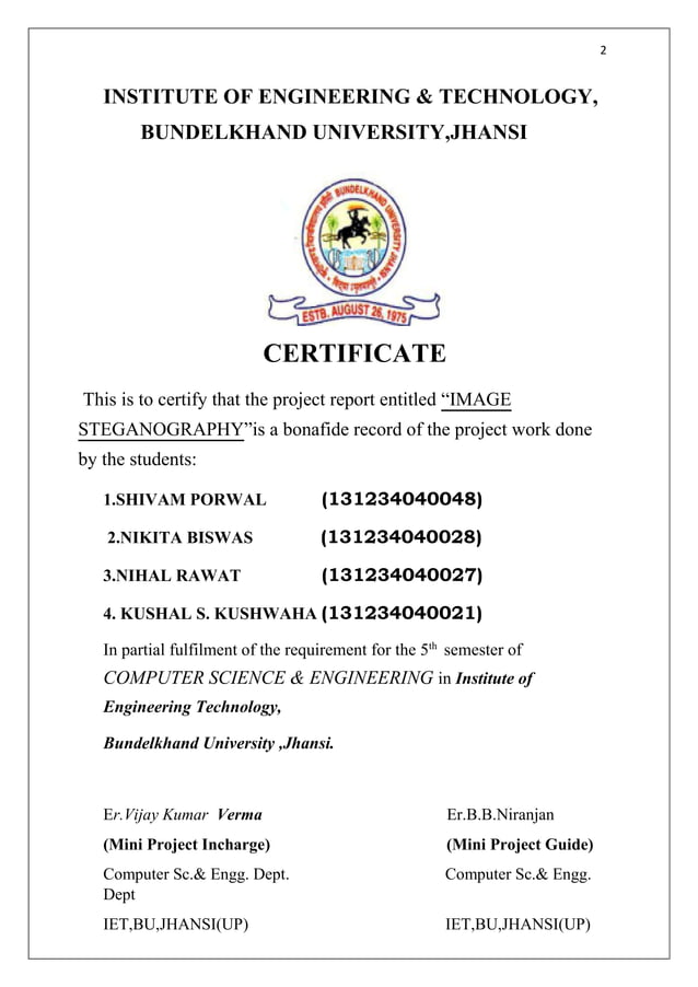 IMAGE STEGANOGRAPHY JAVA PROJECT SYNOPSIS | PDF