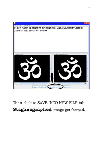 IMAGE STEGANOGRAPHY JAVA PROJECT SYNOPSIS | PDF