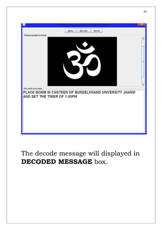 IMAGE STEGANOGRAPHY JAVA PROJECT SYNOPSIS | PDF