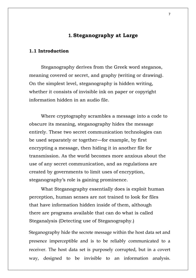 IMAGE STEGANOGRAPHY JAVA PROJECT SYNOPSIS | PDF