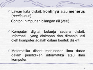 Pengantar matematikadiskrit | PPT