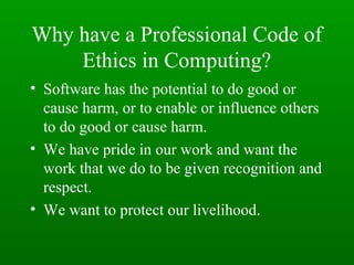 Professional ethics in_computing | PPT