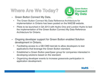 Green Button in Ontario - A presentation to the Young Professionals in ...