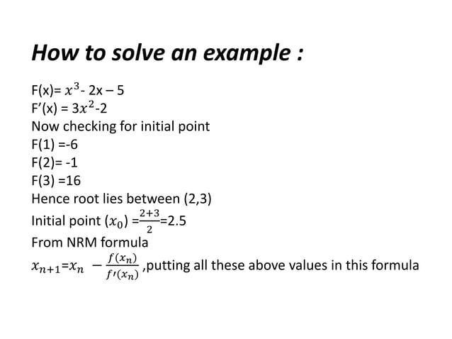 newton raphson method | PPTX | Physics | Science