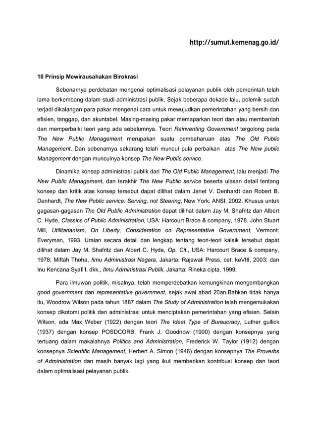 reinventing government dalam pemikiran David Osborne & Ted Gaebler | PDF